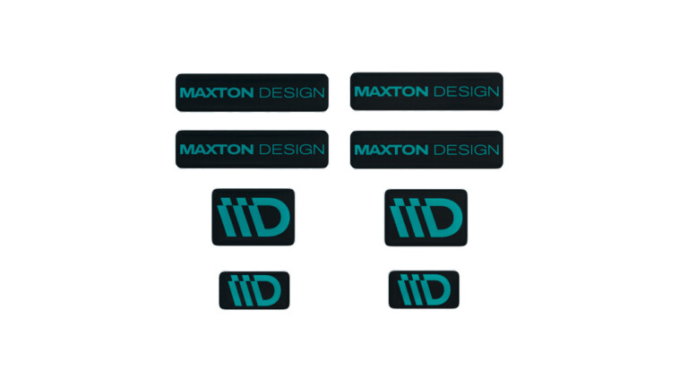 STICKER MAXTON 3D Black and Turquoise - Maxtuning Shop